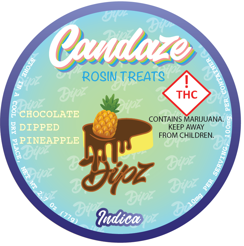 CANDAZE - CANDAZE - CHOCOLATE PINEAPPLE (I) - ROSIN GUMMIES - 100MG
